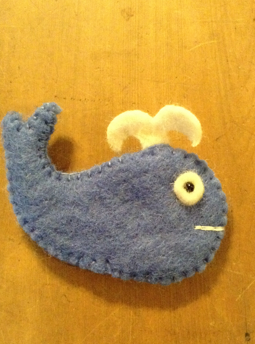Felt Finger Puppet - Whale – Hanzon Puppets